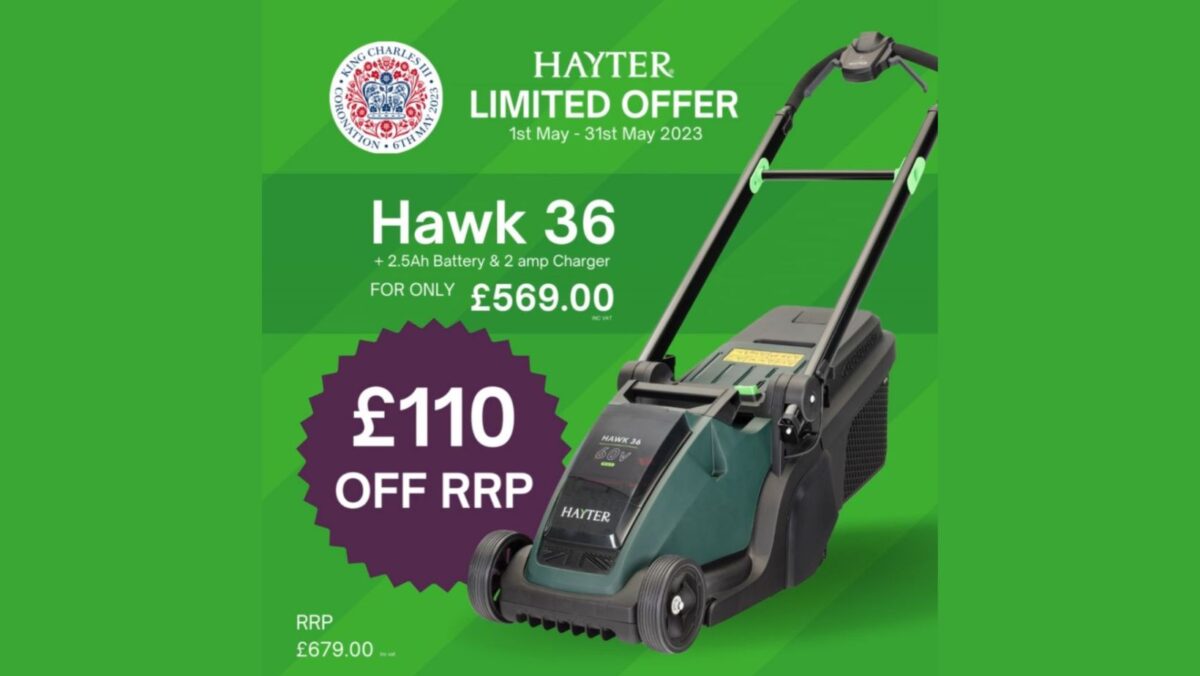 Hayter coronation lawnmower offer - Garden Machinery Direct